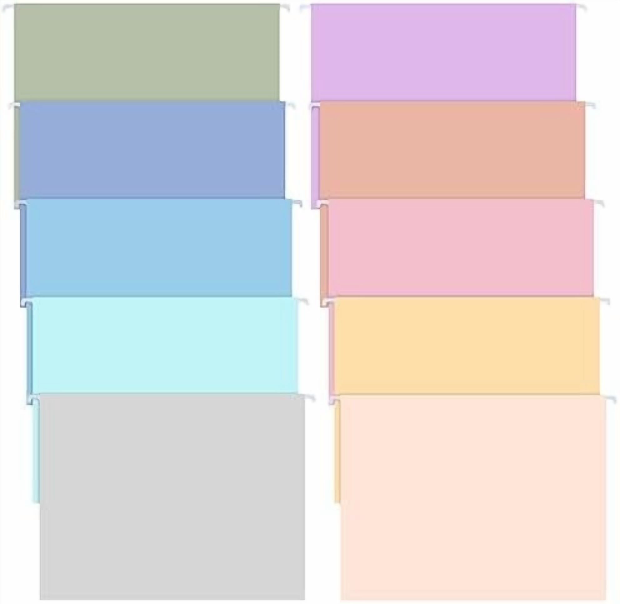 30 Pcs Macaron Color Hanging Folders with Foil Stamping Process ...