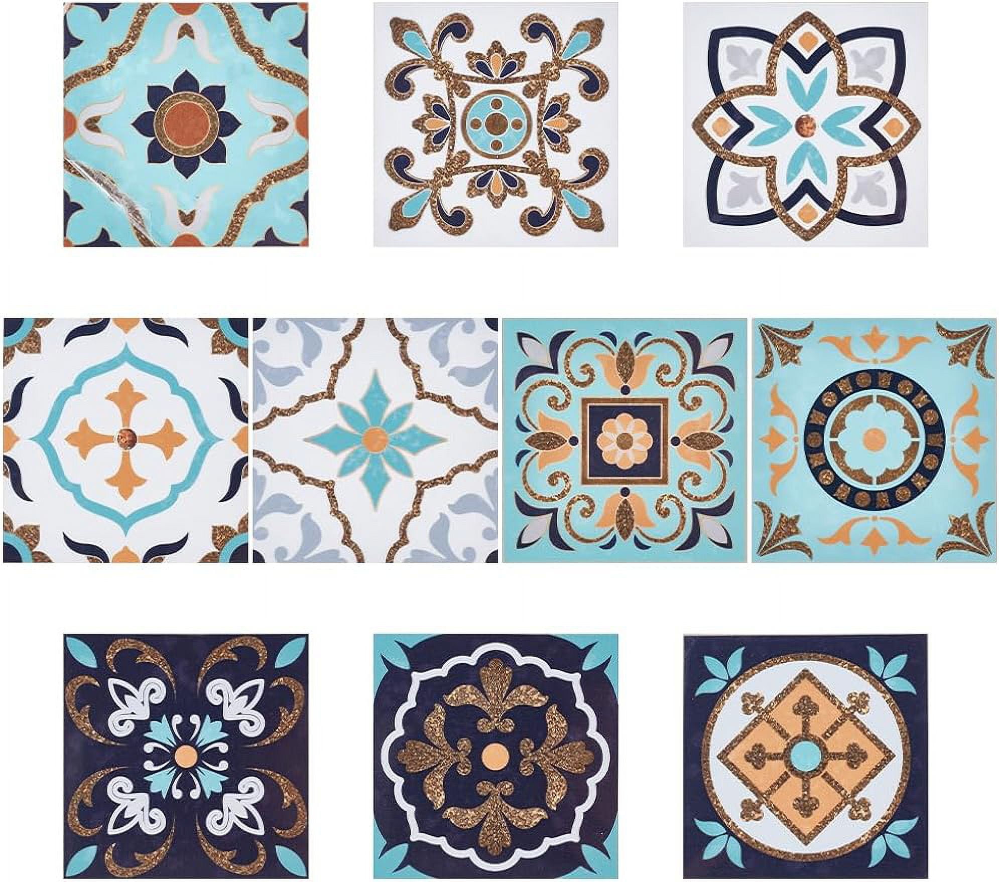 30 Pcs Mandala Tile Stickers Self Adhesive Removable Tiles Sticker ...