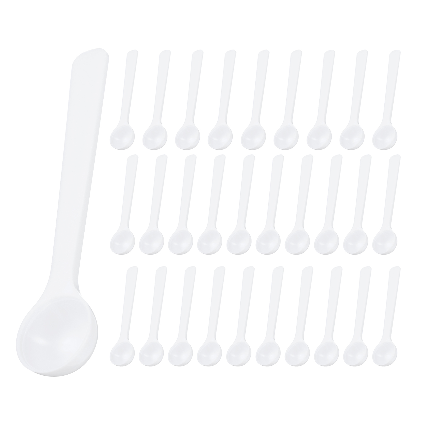 30 Pcs Measuring Spoon with Short Handle, Teaspoon (1 g) Plastic Scoops ...