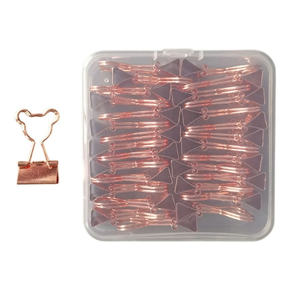 30 Pcs Metal Clips Foldback Clips Heart Shape Binder Clips Stationary ...