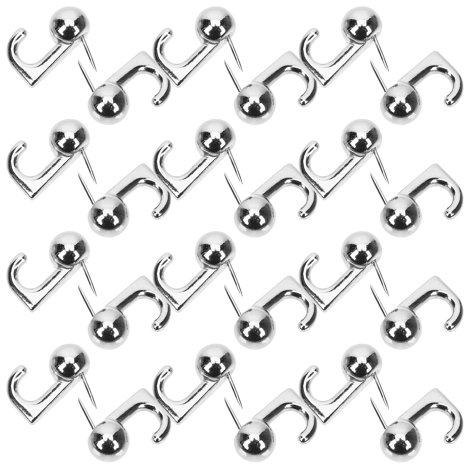 FONDOTIN Heavy Duty Metal Push Pins Picture Hangers for Home Office 30 ...