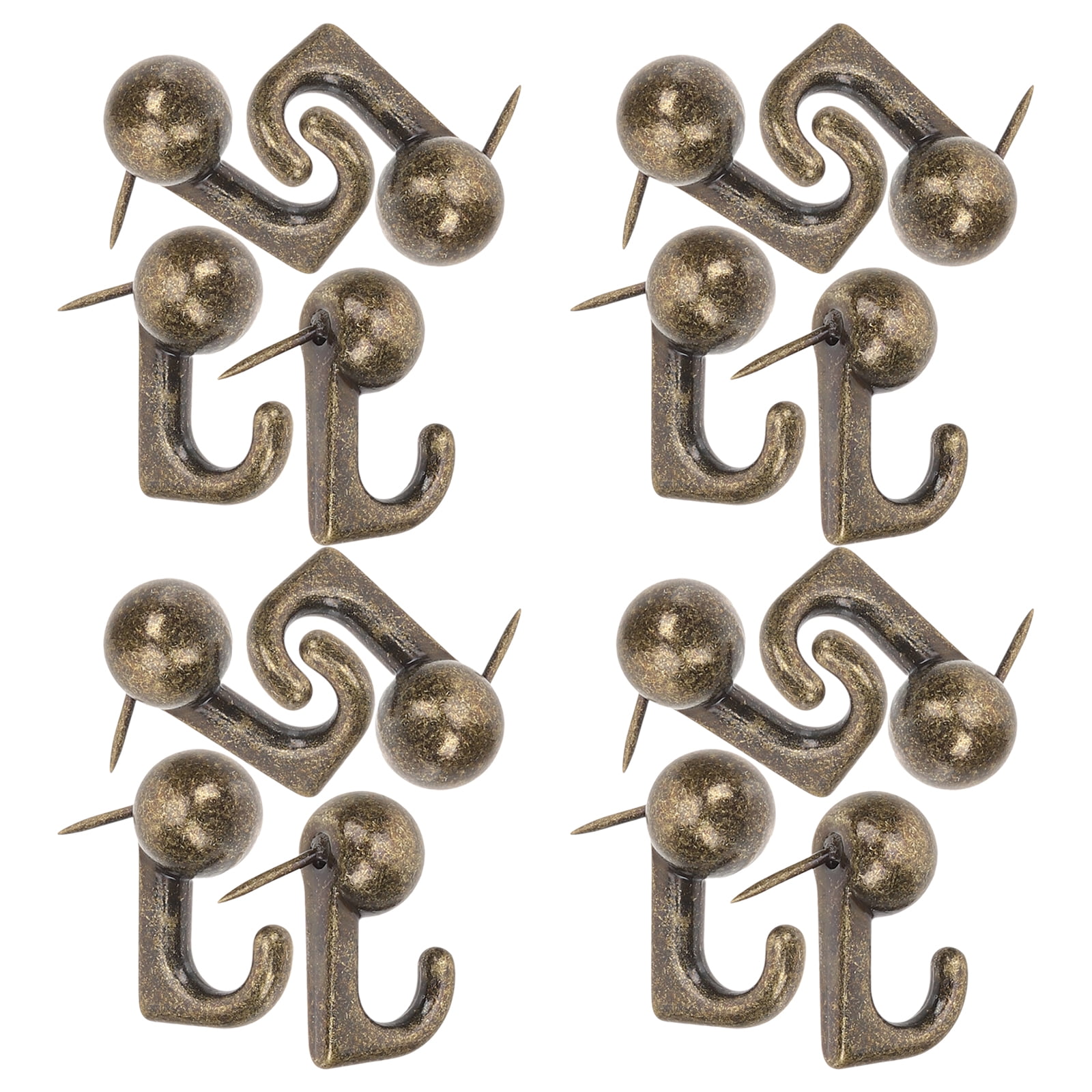 30 Pcs Metal Hook Nail Thumb Tacks for Cork Board Wall Decor up ...