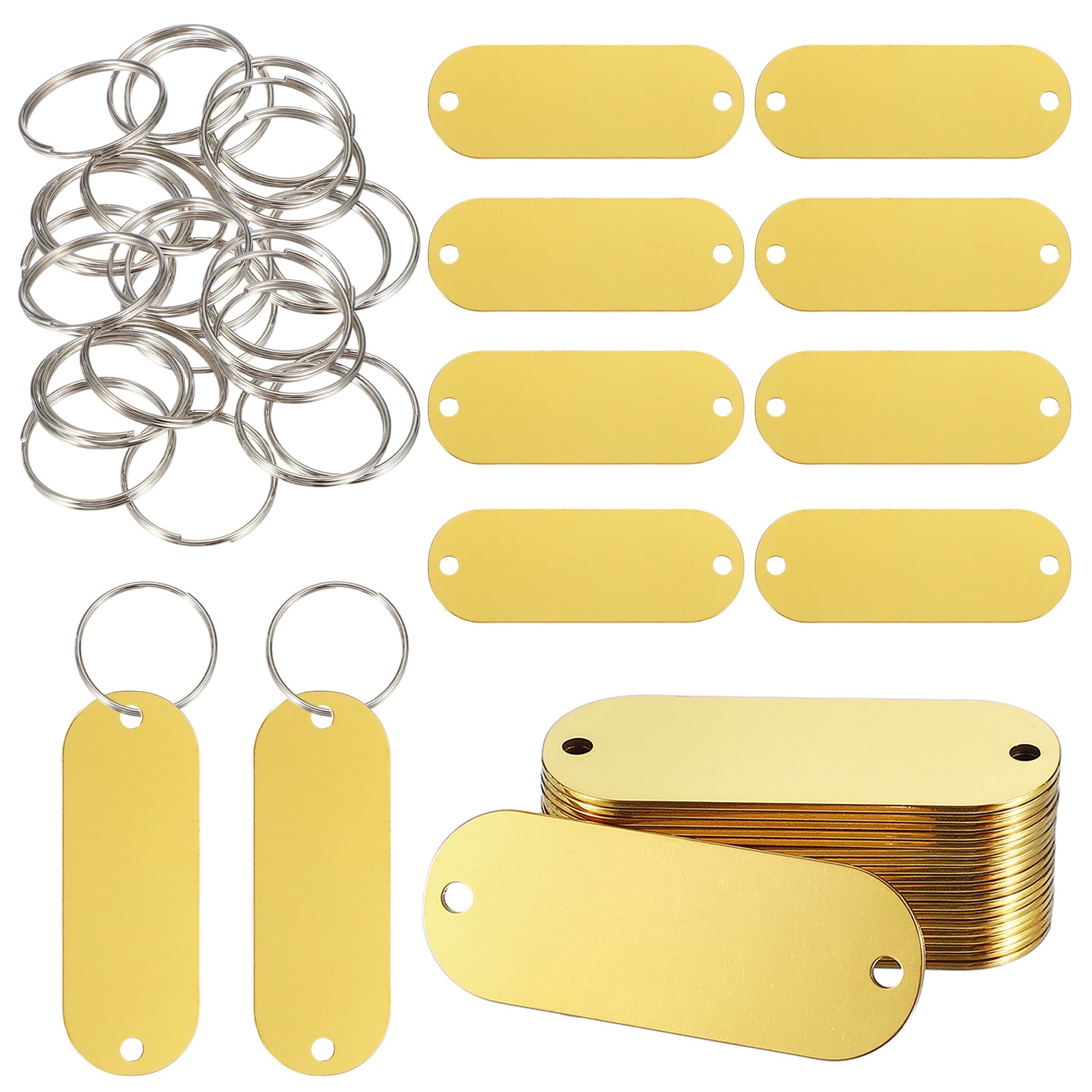 30 Pcs Metal Stamping Blanks, 2inch Stamping Name Tags Stainless Steel ...