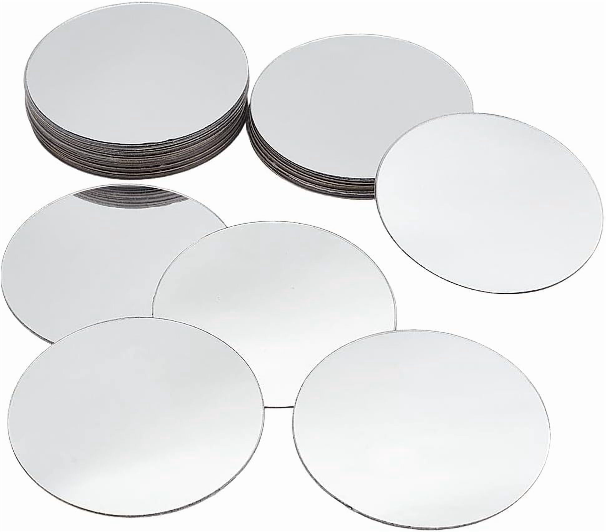 30 Pcs Mini Acrylic Mirror Tiles 3 inch Self Adhesive Round Mirror ...
