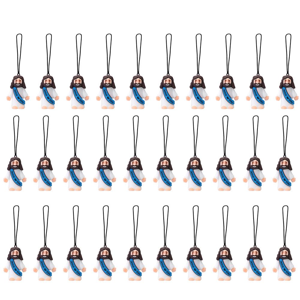 30 Pcs Mini #Jesus# Figurine Keychain,Mini #Jesus# Figurines Bulk to ...