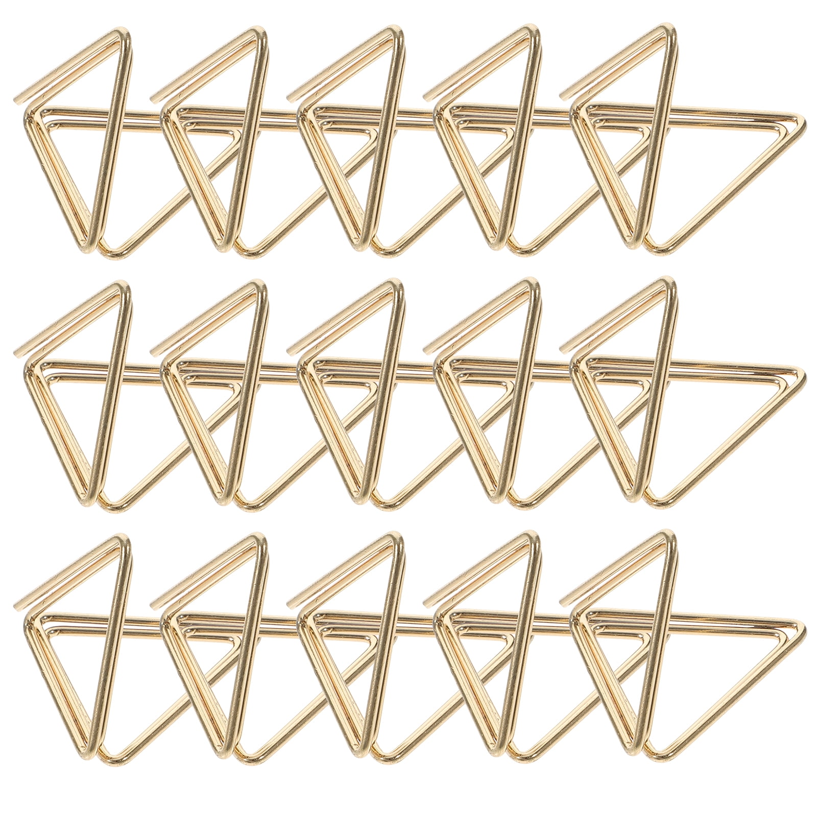 30 Pcs Mini Paper Clips Small Charcuterie Triangle Holder Office Golden ...