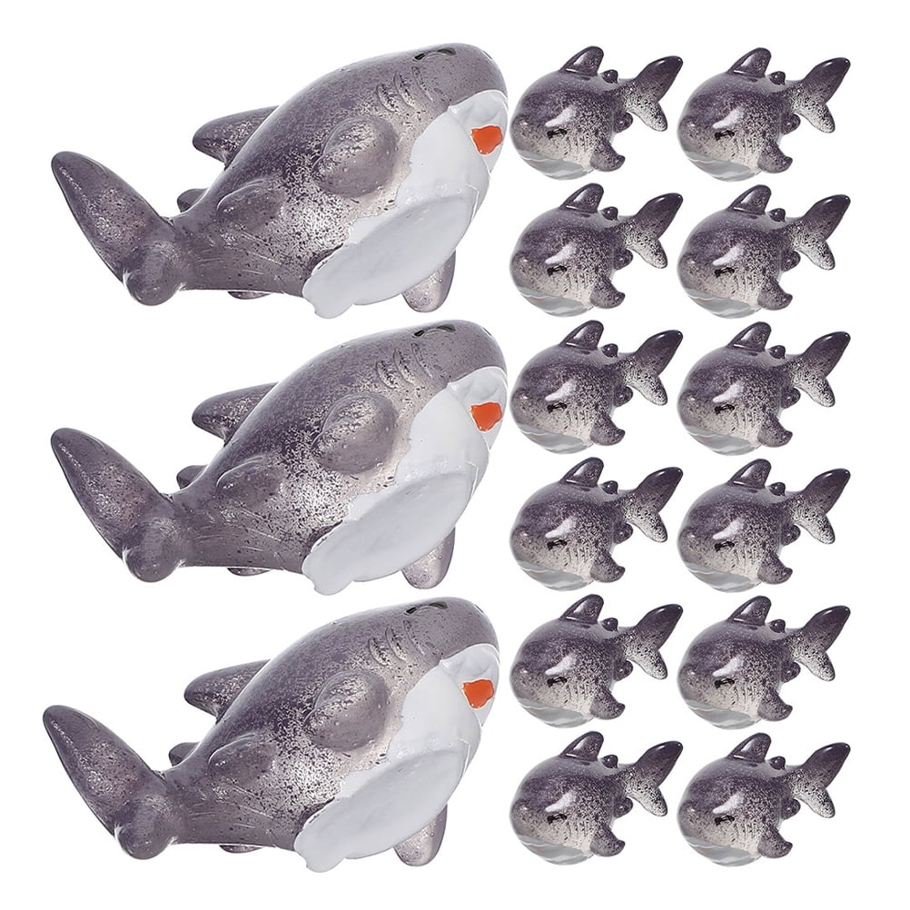 30 Pcs Mini Shark Statue Decor Tiny Animals Animal Ornament Miniature ...