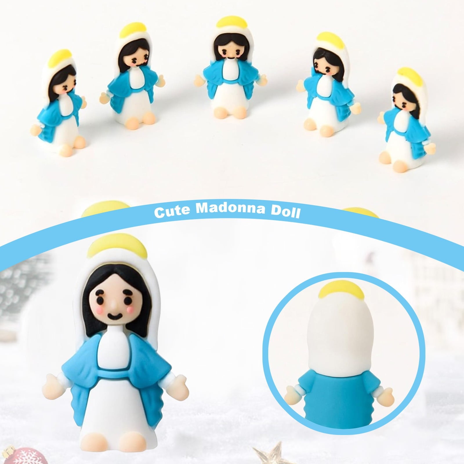 30 Pcs Mini Virgin Mary Figurines Bulk Little Jesus Figures to Hide and ...