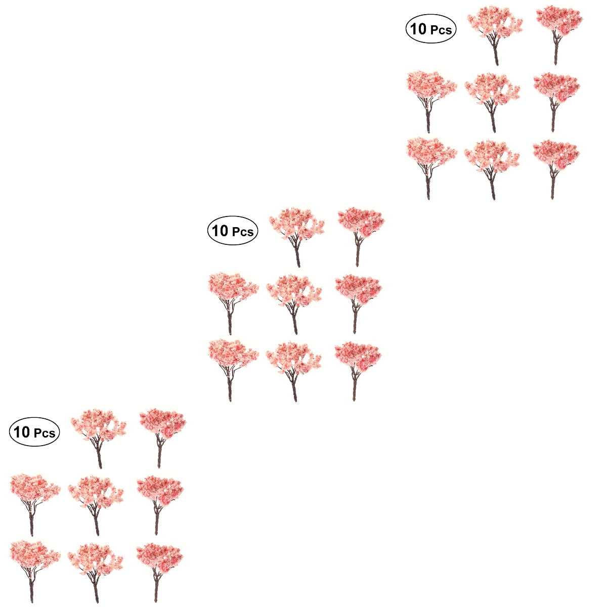 30 Pcs Model Cherry Trees Layout Miniature Cherry Blossom Tree ...