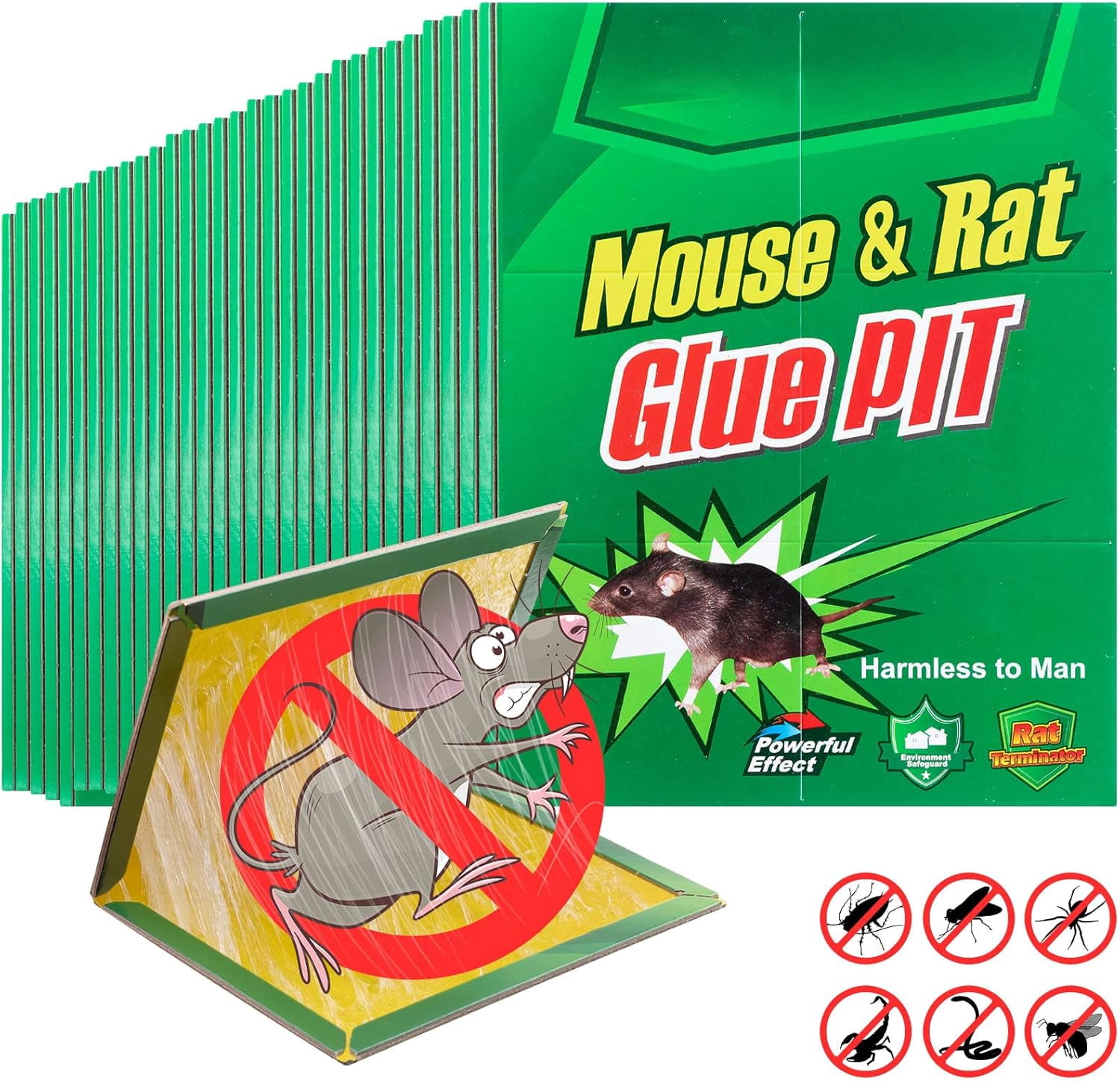 30 Pcs Mouse Traps Mouse Glue with Enhanced Stickiness Sticky Traps 9.4 ...