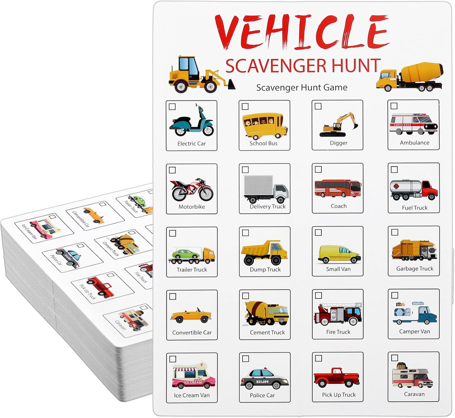 30 Pcs Nature Scavenger Hunt for Kids Car Scavenger Hunt Cards Road ...