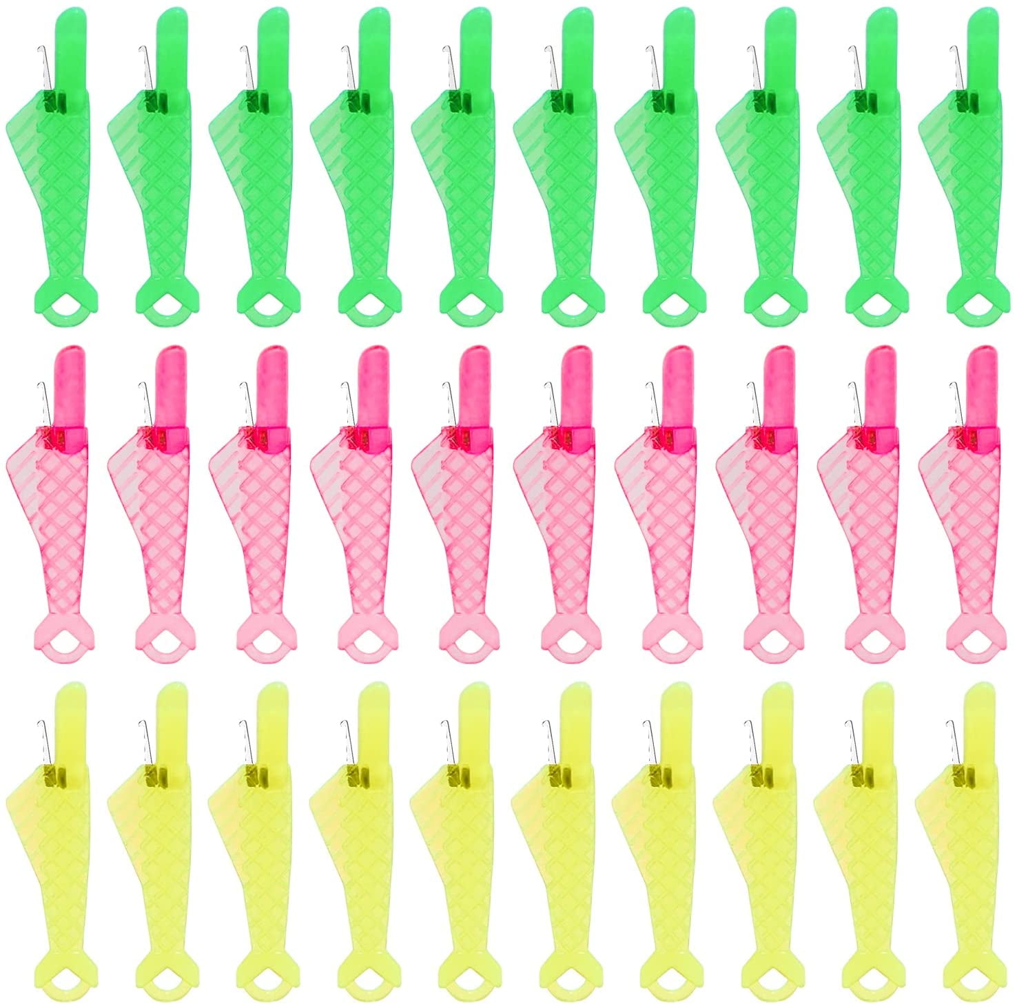 30 Pcs Needle Threaders for Sewing Machine,Fish Type Craft DIY Sewing ...