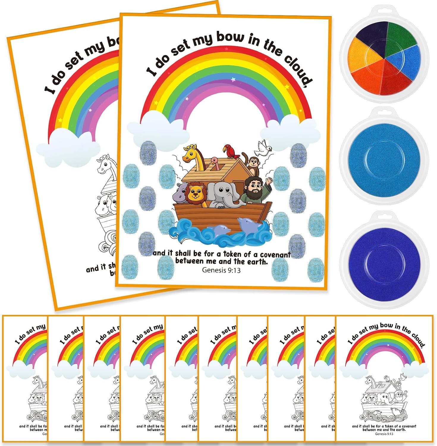 30 Pcs Noah's Ark Sunday School Crafts for Kids VBS Crafts Color Your ...
