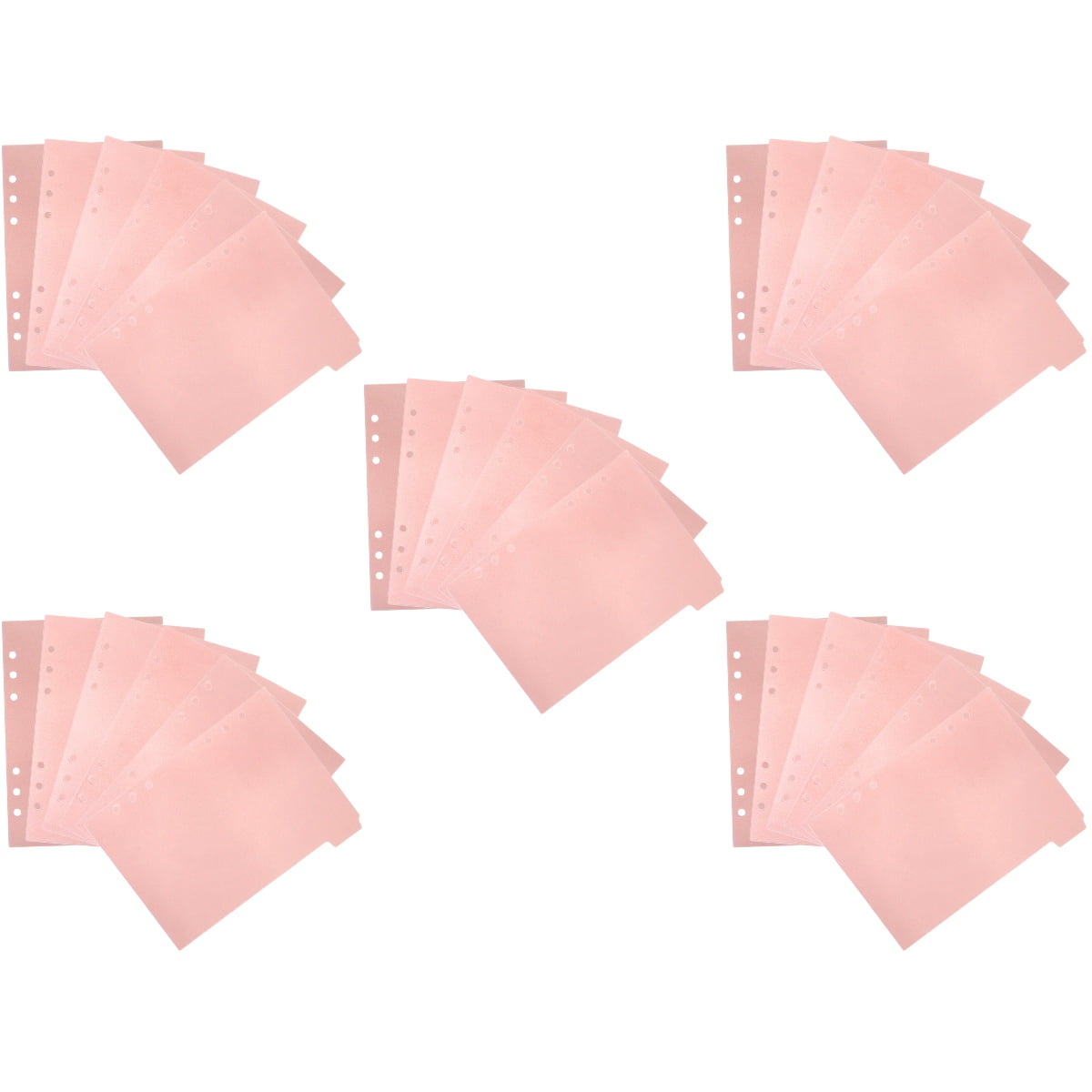 MERRYHAPY 30 Pcs Pink Detachable Tabs Rectangular Notebook Dividers for ...