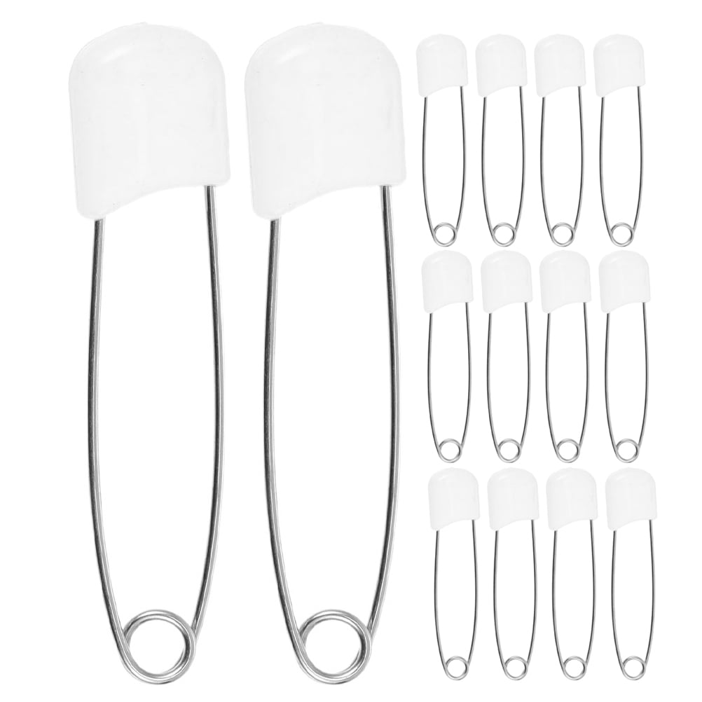 "30 Pcs Baby Safety Pins, Secure Locking Diaper Pins, Zinc Alloy, Multi ...