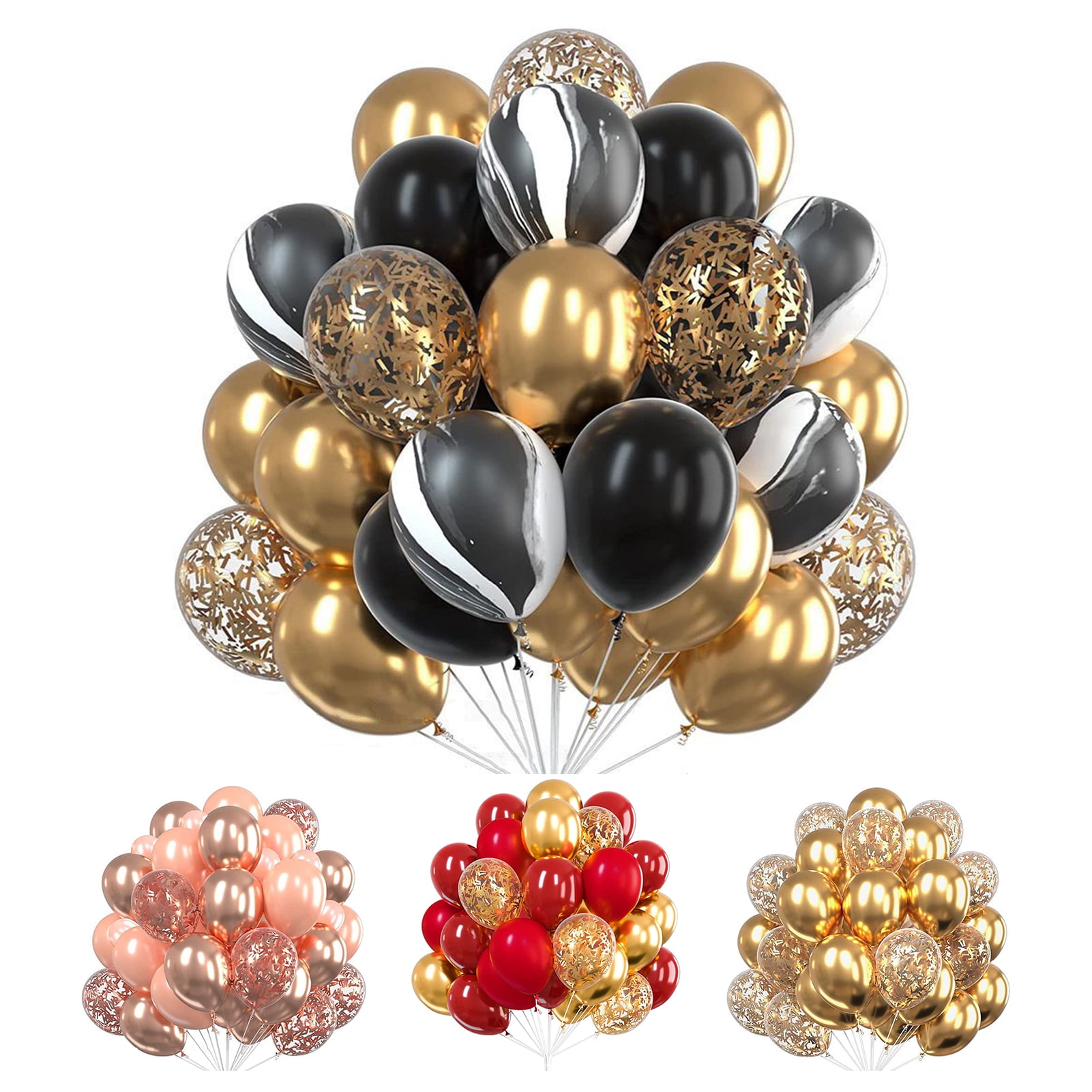 30 Pcs/Pack Birthday Party Balloon Festive Ribbon Emulsion Colorful ...