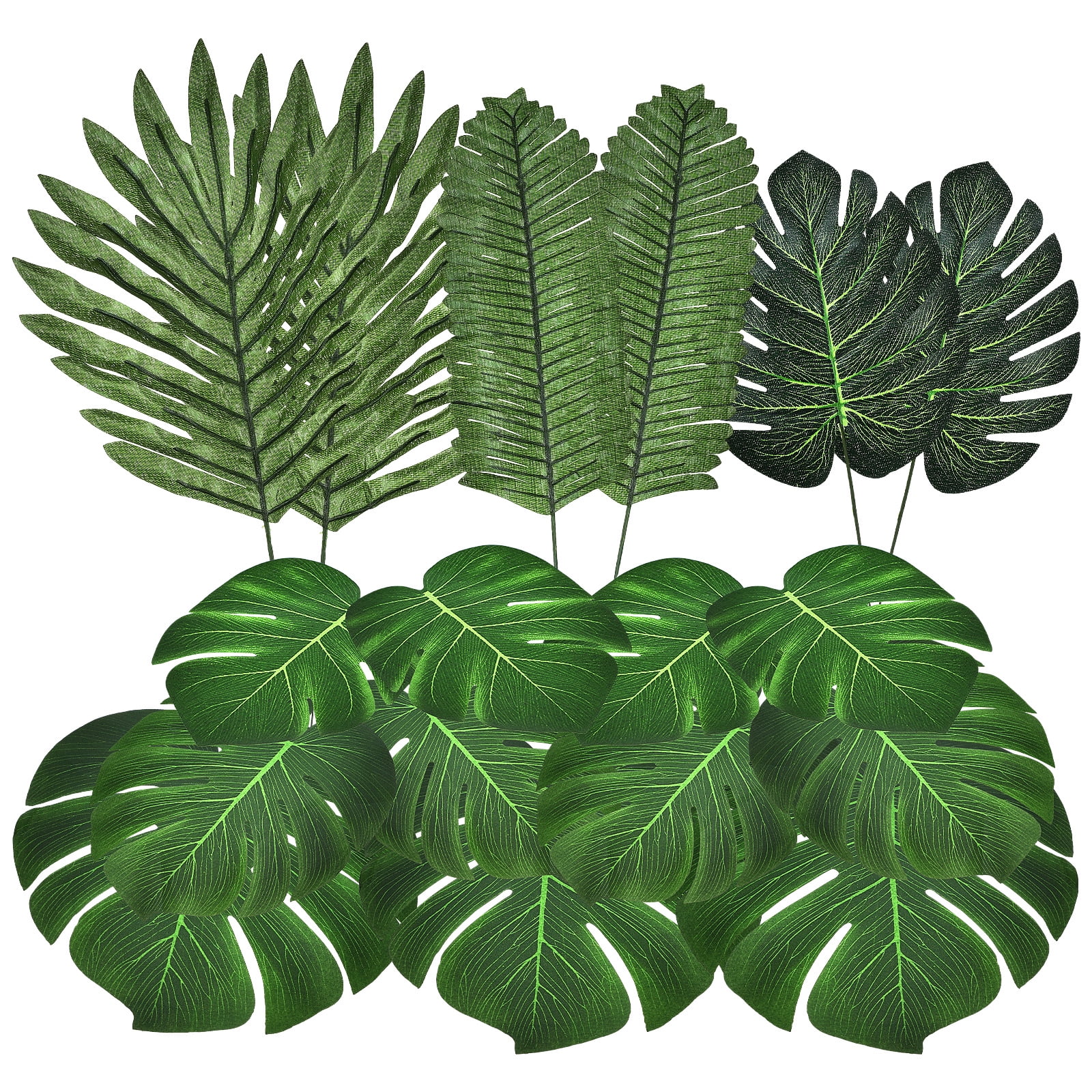 30 Pcs Palm Leaves Party Decorations Faux Leaf Bouquet DIY Banquet ...