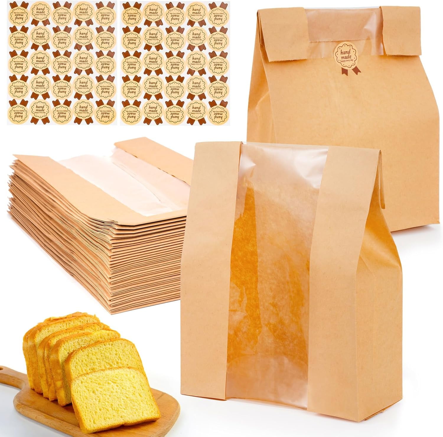 30 Pcs Paper Bread Bags for Homemade, Sourdough Bread Bags and Paper ...