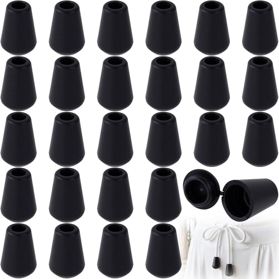 30 Pcs Paracord End Caps, Plastic Cord Lock Rope End Bell Stopper With ...