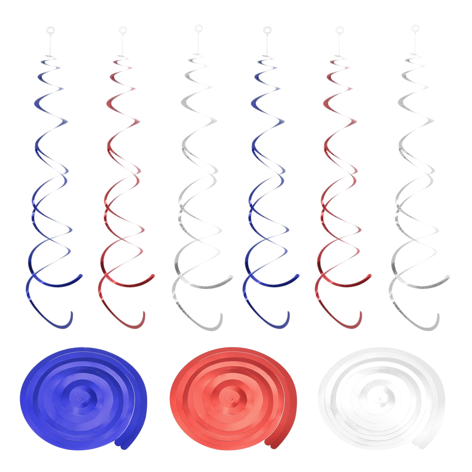 30 Pcs Party Hanging Swirls Double Strip Streamer Ceiling Hanging ...