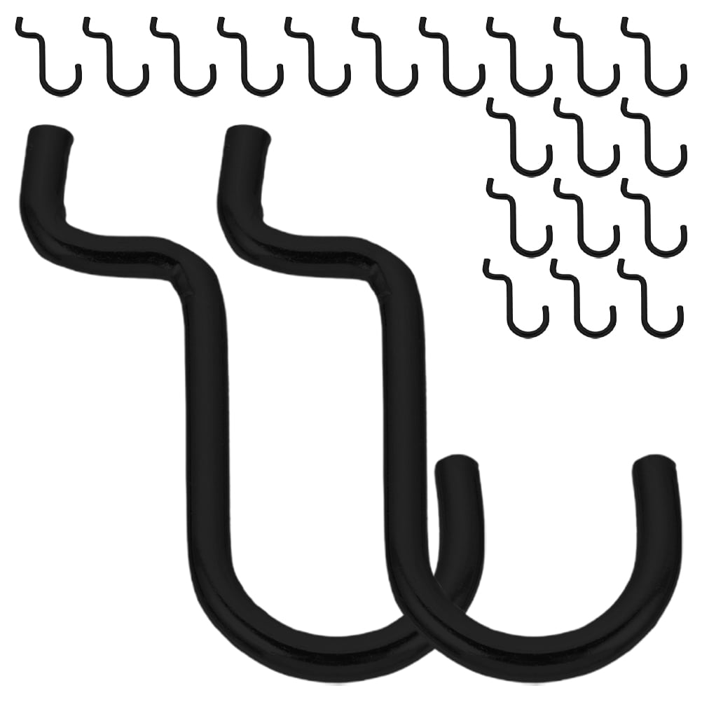 30 Pcs Peg Board Hooks for Hanging Tools Pegboard Ring Black - Walmart.com