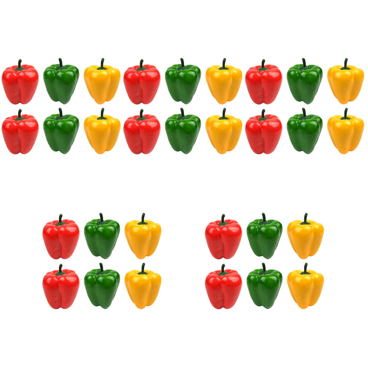 30 Pcs Pepper Model,Mini Artificial Bell Peppers Fake Vegetables For ...