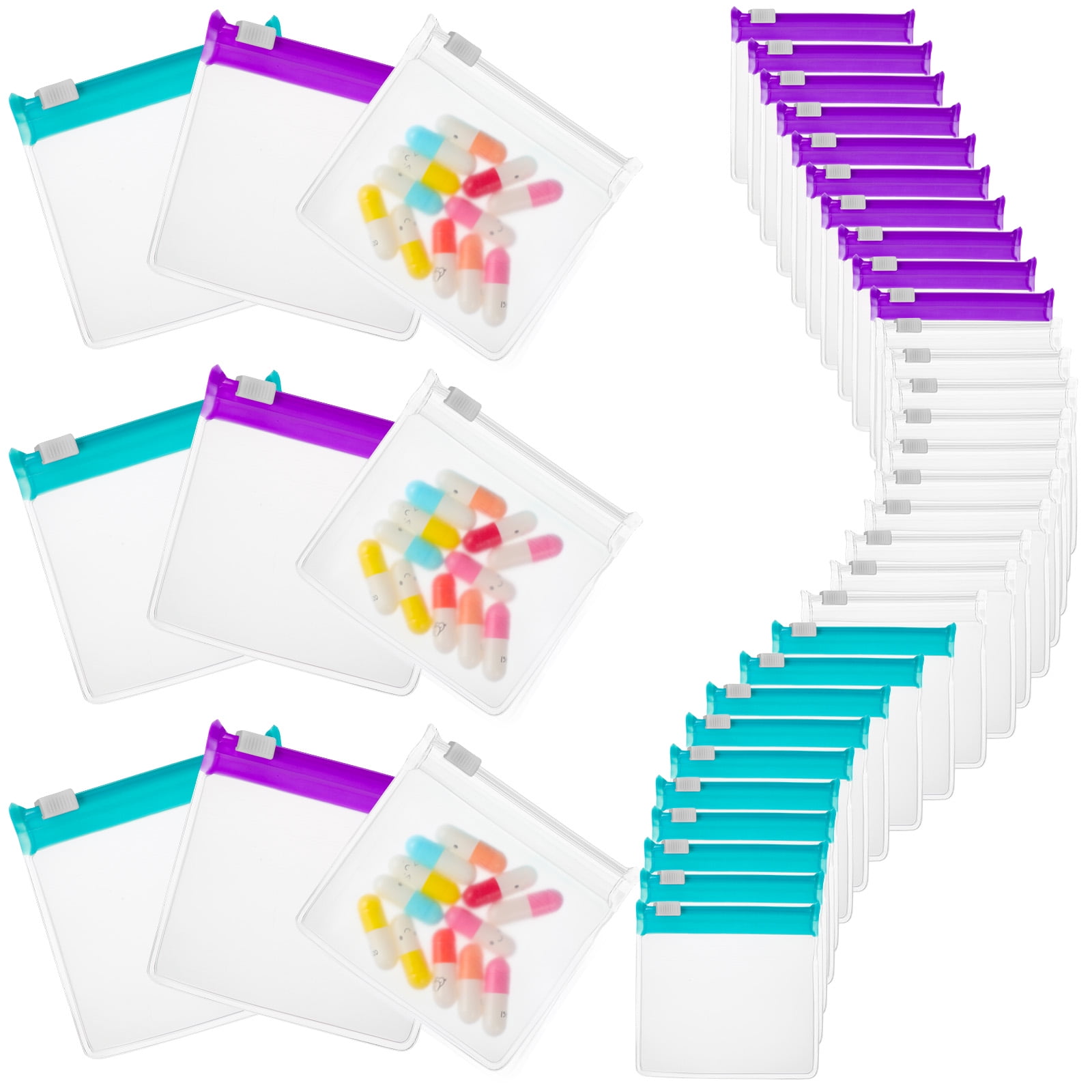 30 Pcs Pill Organizer Small Daily Pills Storage Different Types of ...