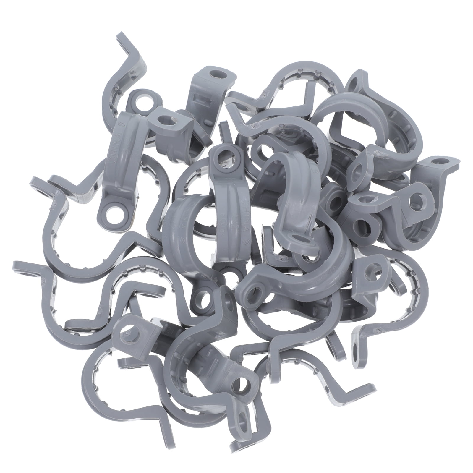 30 Pcs Pipe Mounting Bracket Tape Clamps Fitting Light Grey - Walmart.com