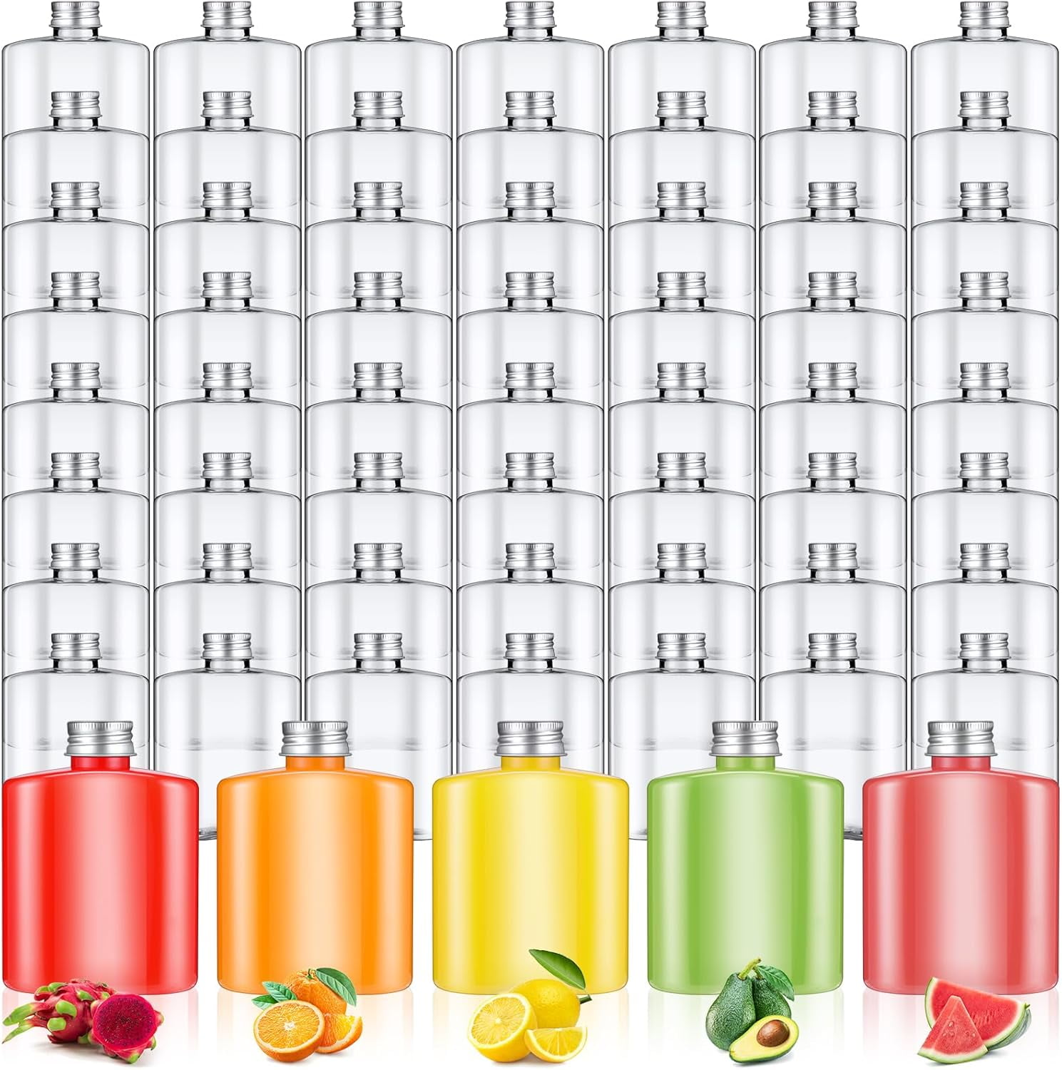 30 Pcs Plastic Bottles Bulk with Caps 8.5 oz Small Reusable Disposable ...