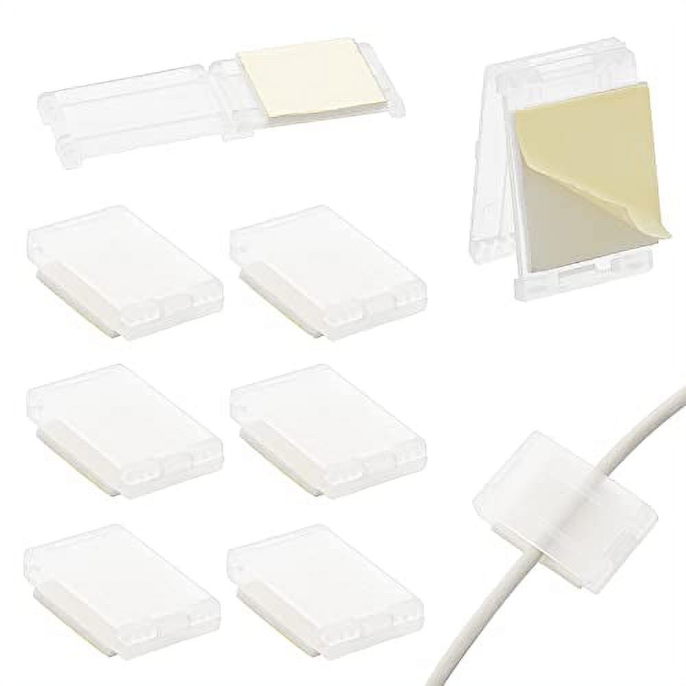 30 Pcs Plastic Cable Management Clips Rectangle Self Adhesive Cable ...
