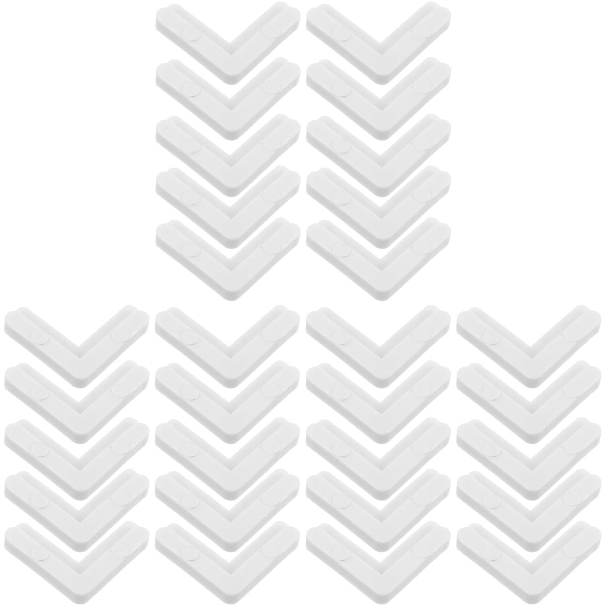 30 Pcs Plastic Fasteners Internal Angle Brackets Fixed White - Walmart.com