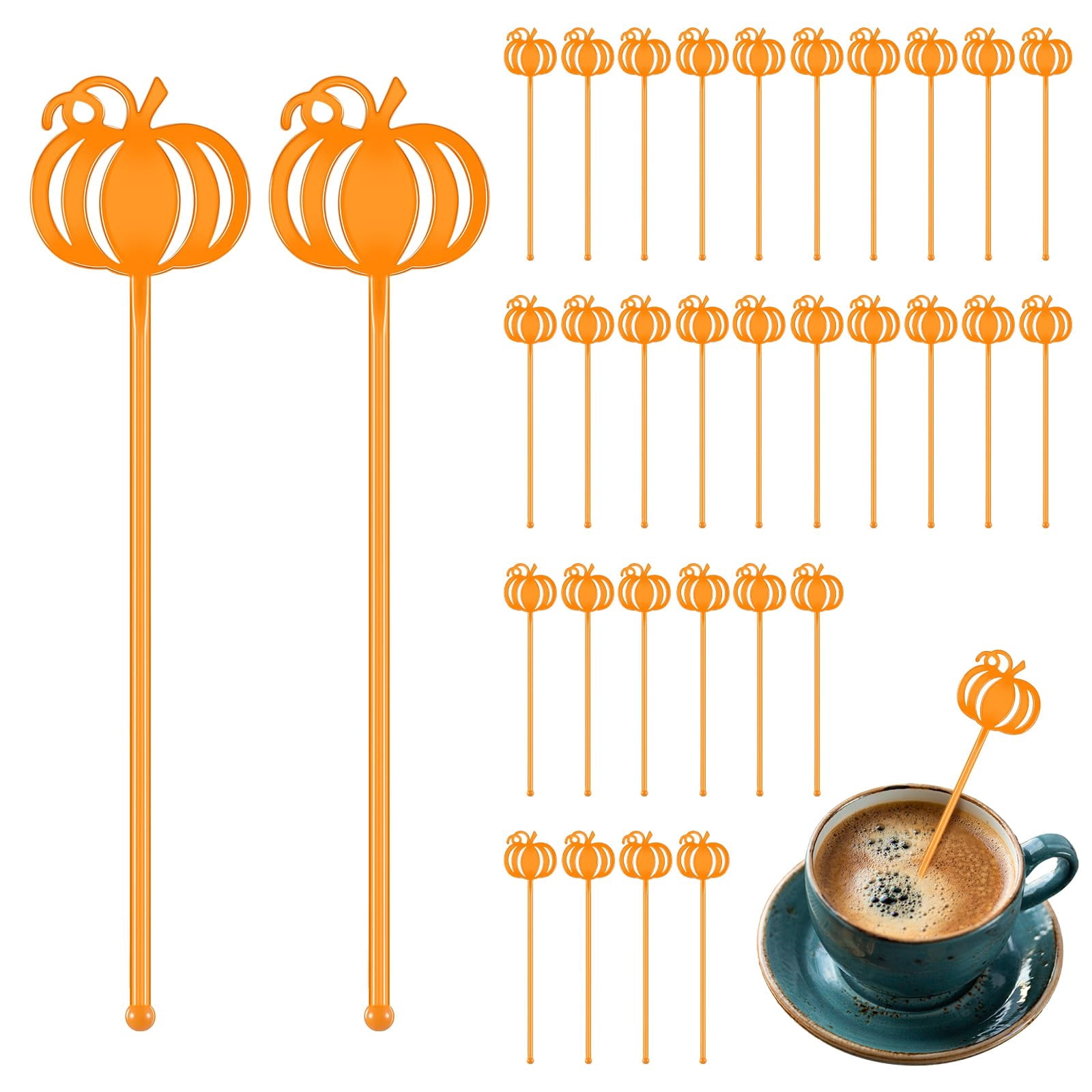 30 Pcs Plastic Swizzle Sticks, Multi-Purpose Coffee & Cocktail Stirrers ...