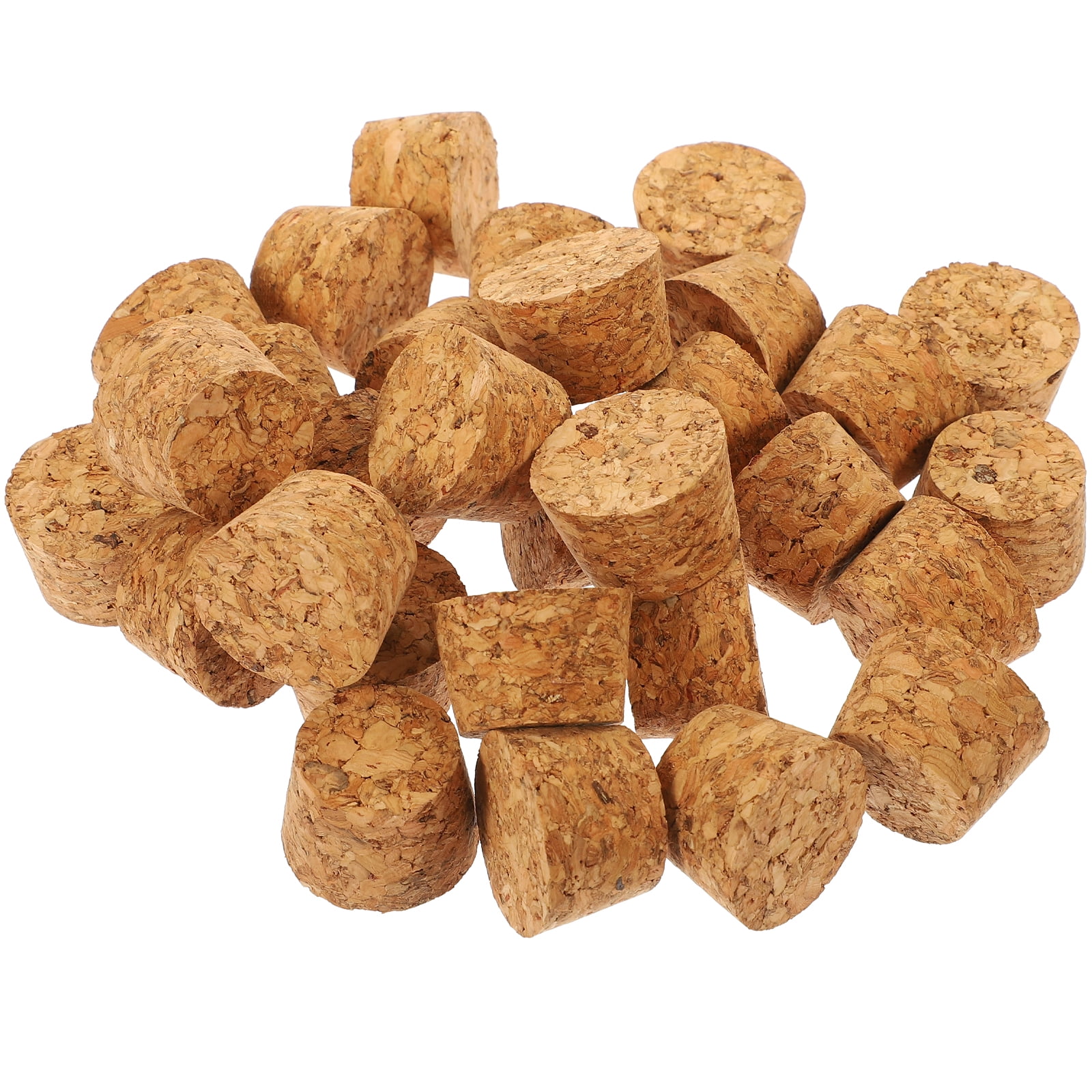 30 Pcs Pour Glass Bottle Cork Cone Shape Corks 2.3X1.8X2CM Light Brown ...