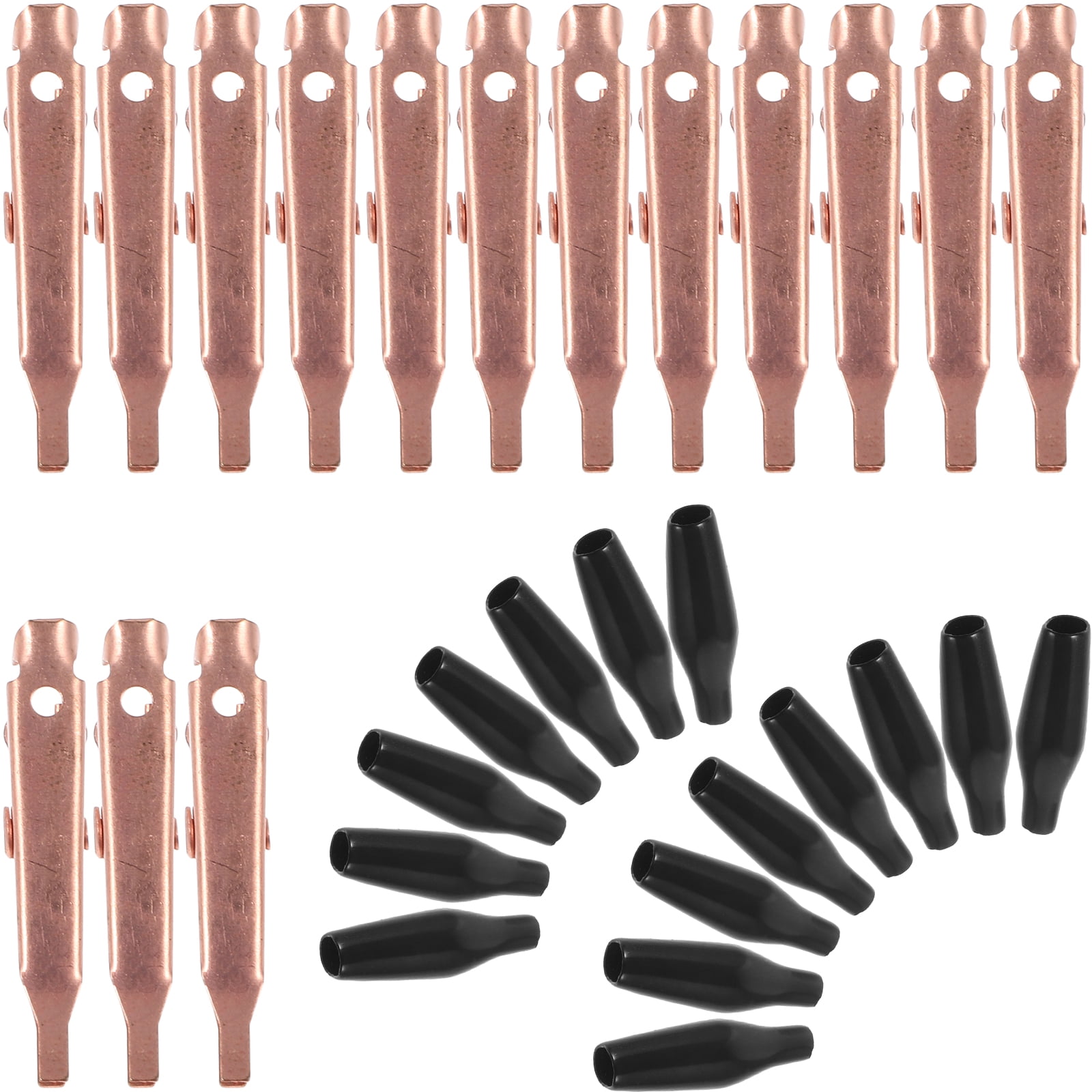 30 Pcs Pure Copper Alligator Clip Flat Charging Clamp Clips Automotive ...