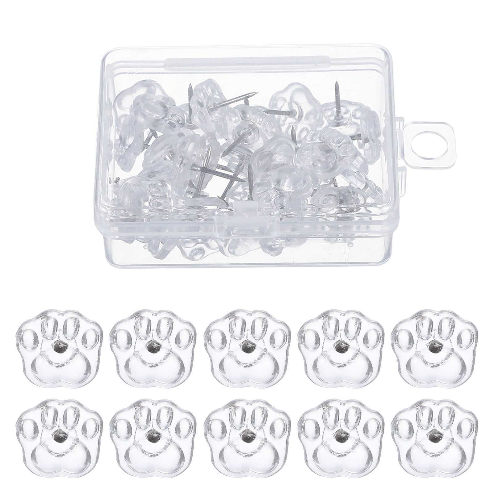 30 Pcs Push Pins for Bulletin Board, Cute Cat Paw Push Pin Decorative ...