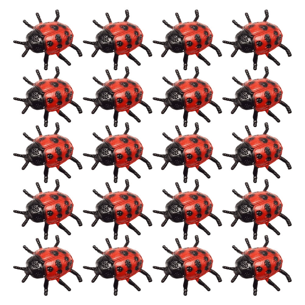 30 Pcs Pvc Simulation Ladybug Crafts Kids Insect Figurines Toy Luxury ...