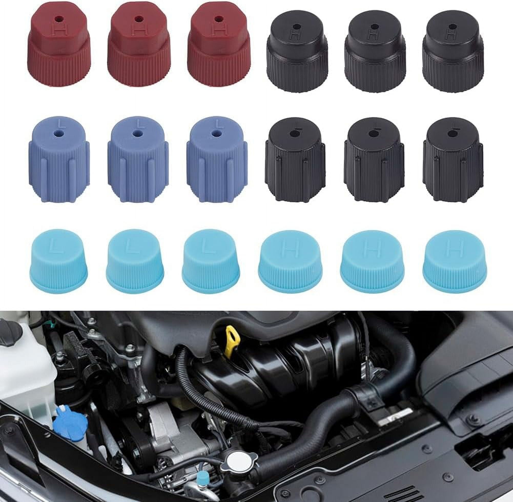 30 Pcs R134a Cap Air Conditioning Service AC System Charging Port Caps ...