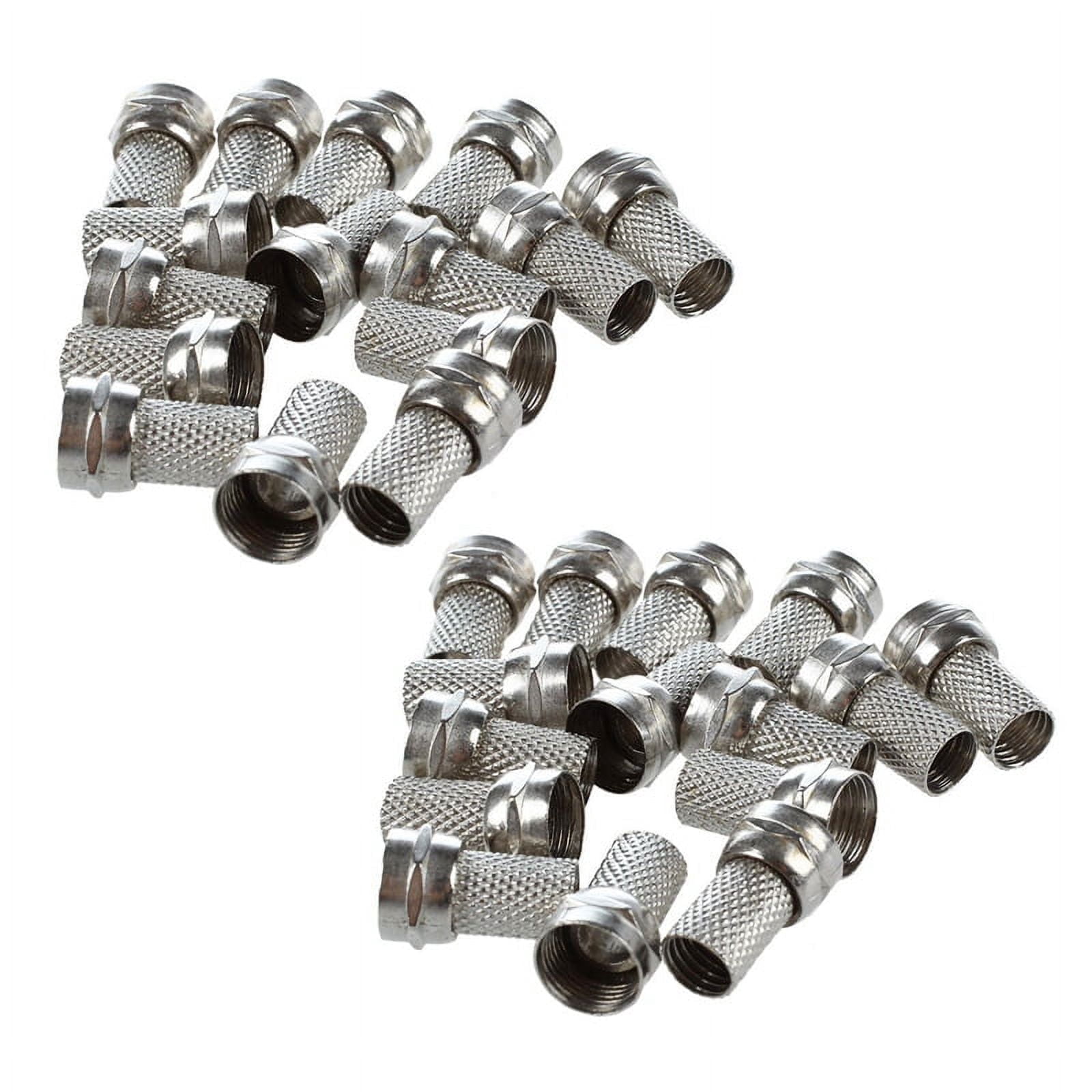 30 Pcs RG6 F-Type Twist-On Coax Coaxial Cable RF Connector Male for ...