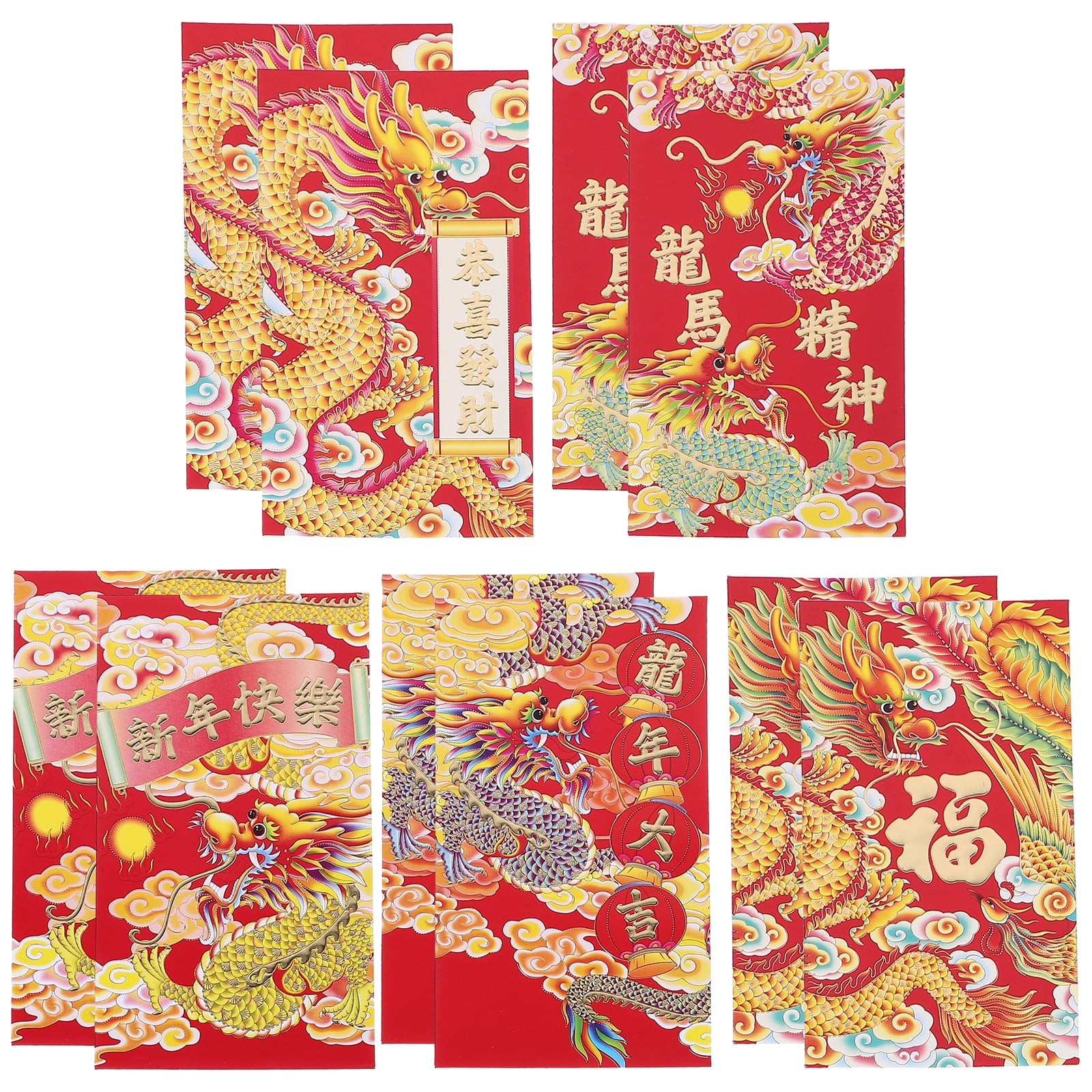 30 Pcs Red Envelope Bag Red Paper Money Envelope Chinese Style Red ...