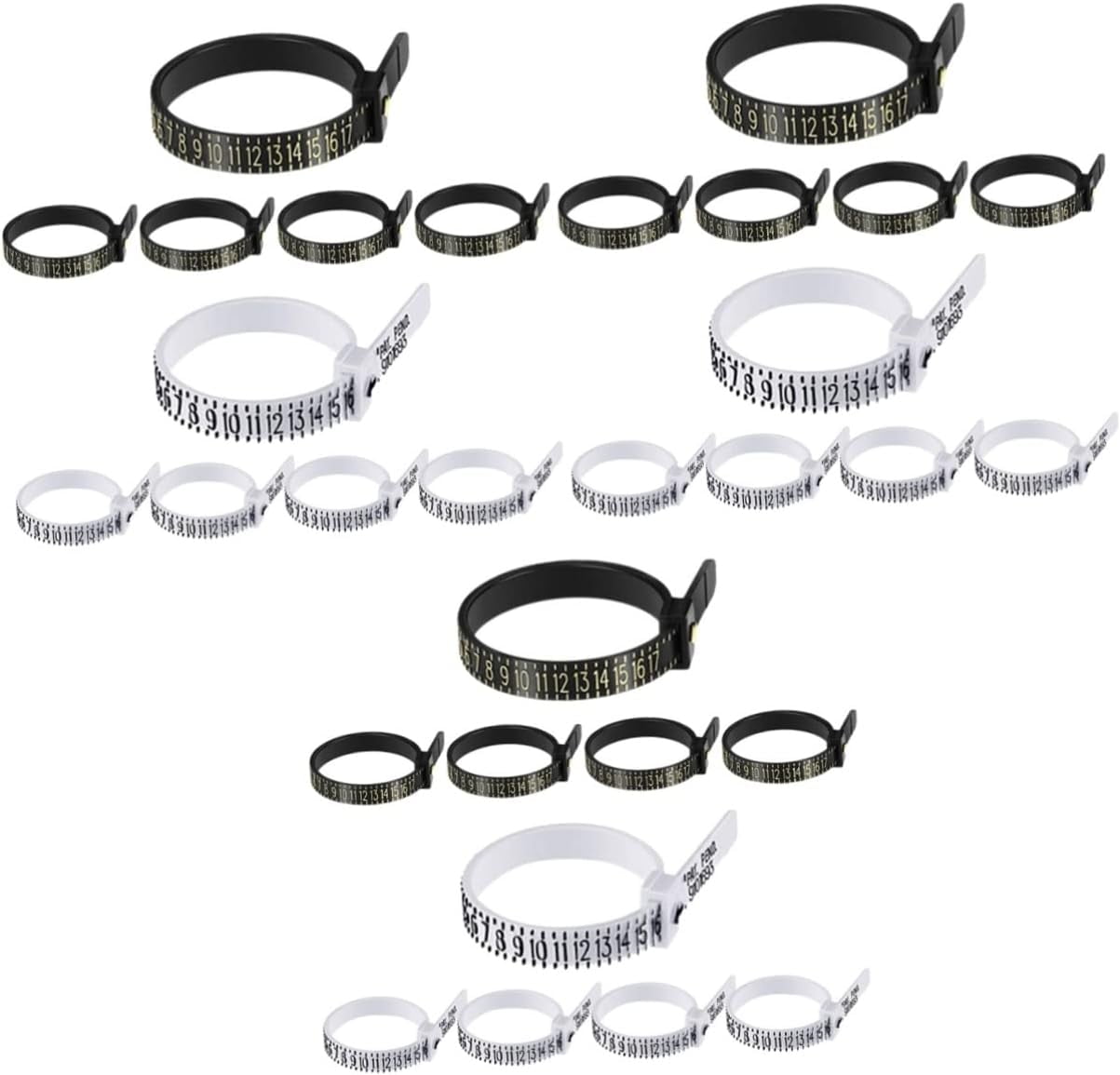 30 Pcs Ring Circumference Measurement Jewelry Ring Sizer Ring Size ...