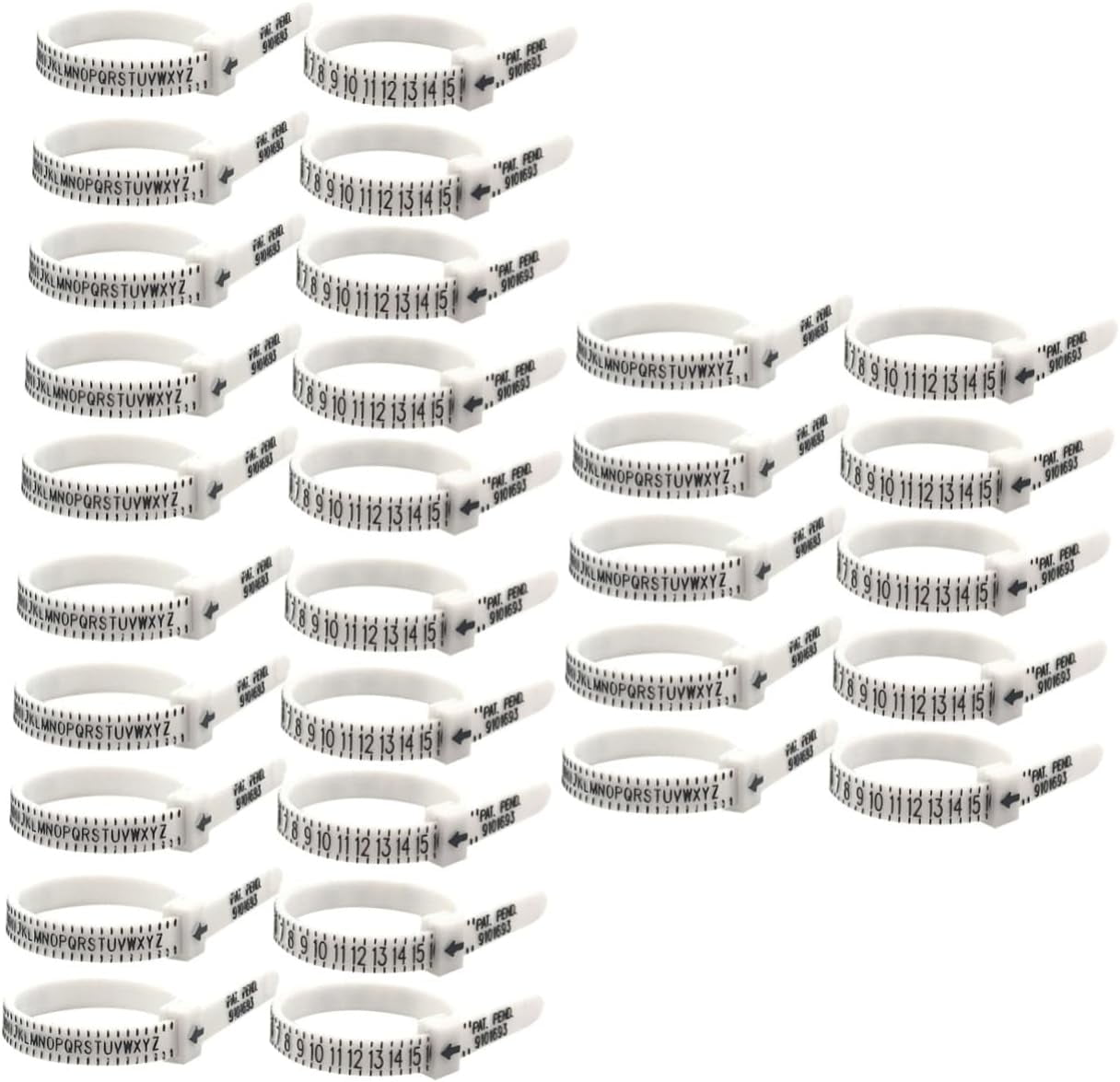 30 Pcs Ring Measuring Circle Rings Power Supply Finger Sizer Measuring ...