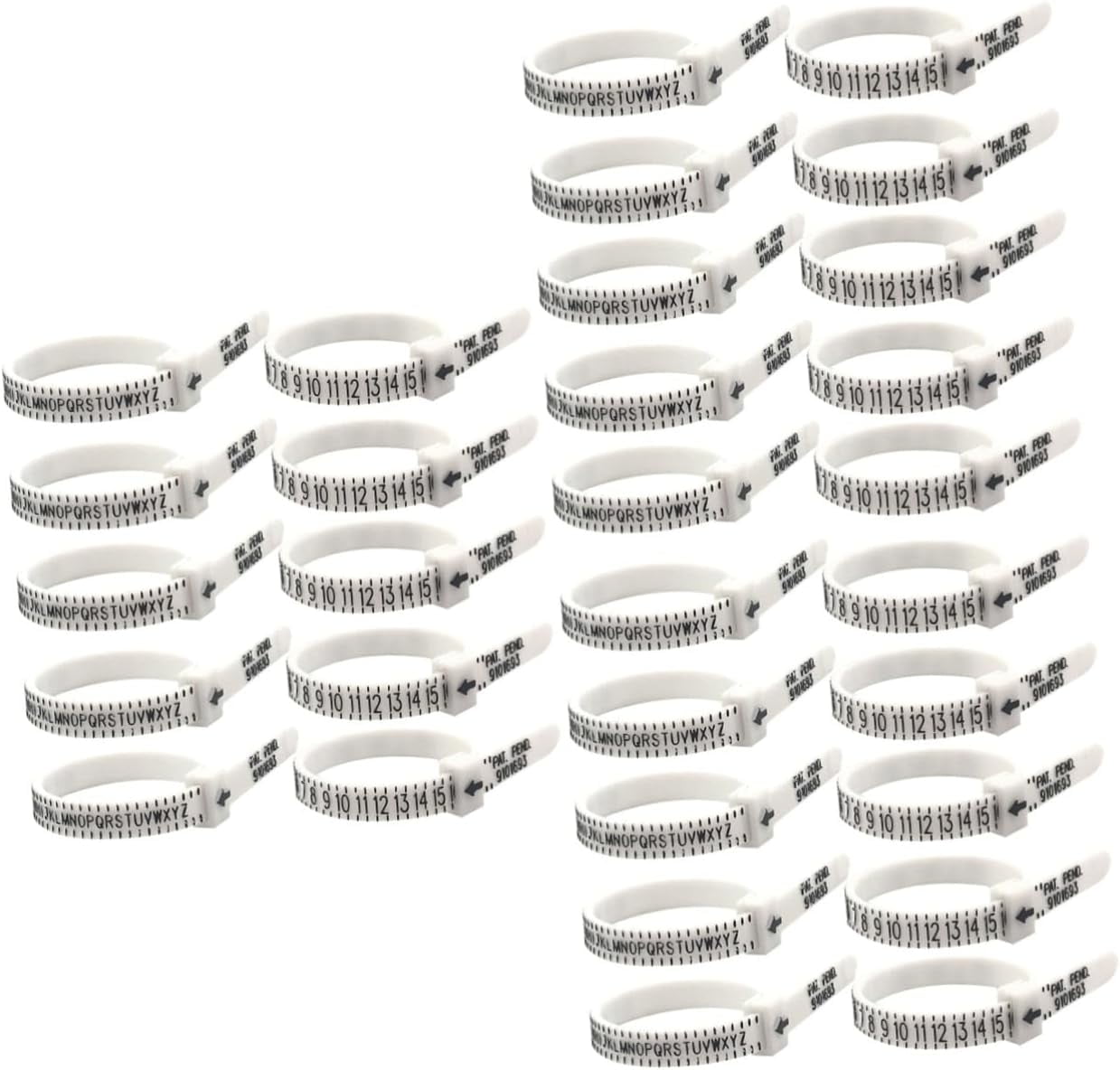 30 Pcs Ring Measuring Circle Tools Power Supply Rings Finger Gauge Ring ...
