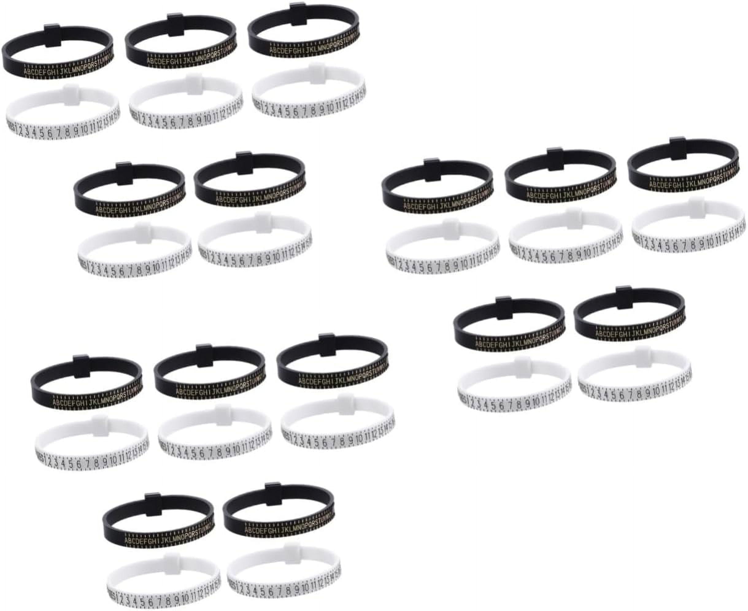 30 Pcs Ring Ruler US Size Ring Gauge Finger Size Measuring Rings Finger ...