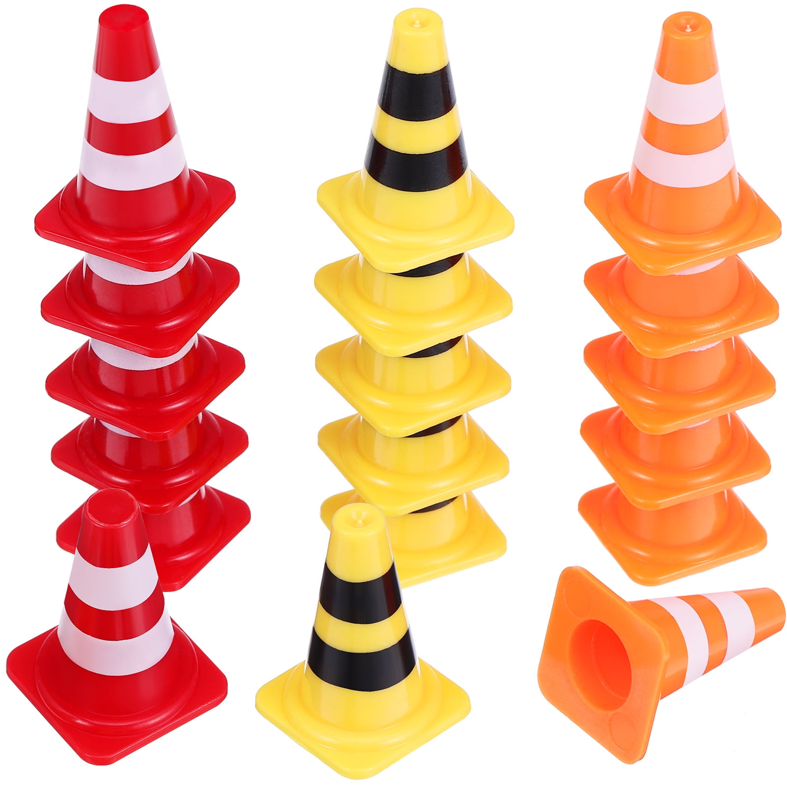 30 Pcs Roadblock Sign Toy Simulation Traffic Signs Mini Cones ...