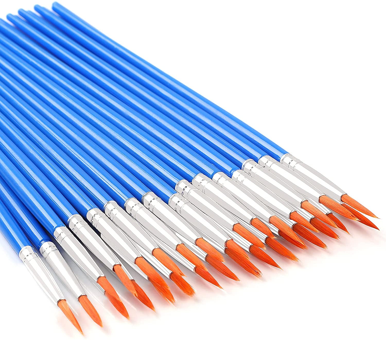 30 Pcs Round Paint Brushes,Small Brush Bulk for Miniature Detail ...