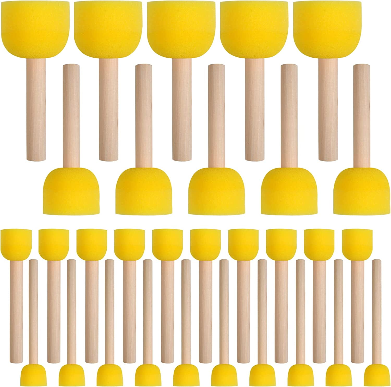 30 Pcs Round Sponges Brush Set, Round Sponge Brushes for Painting ...