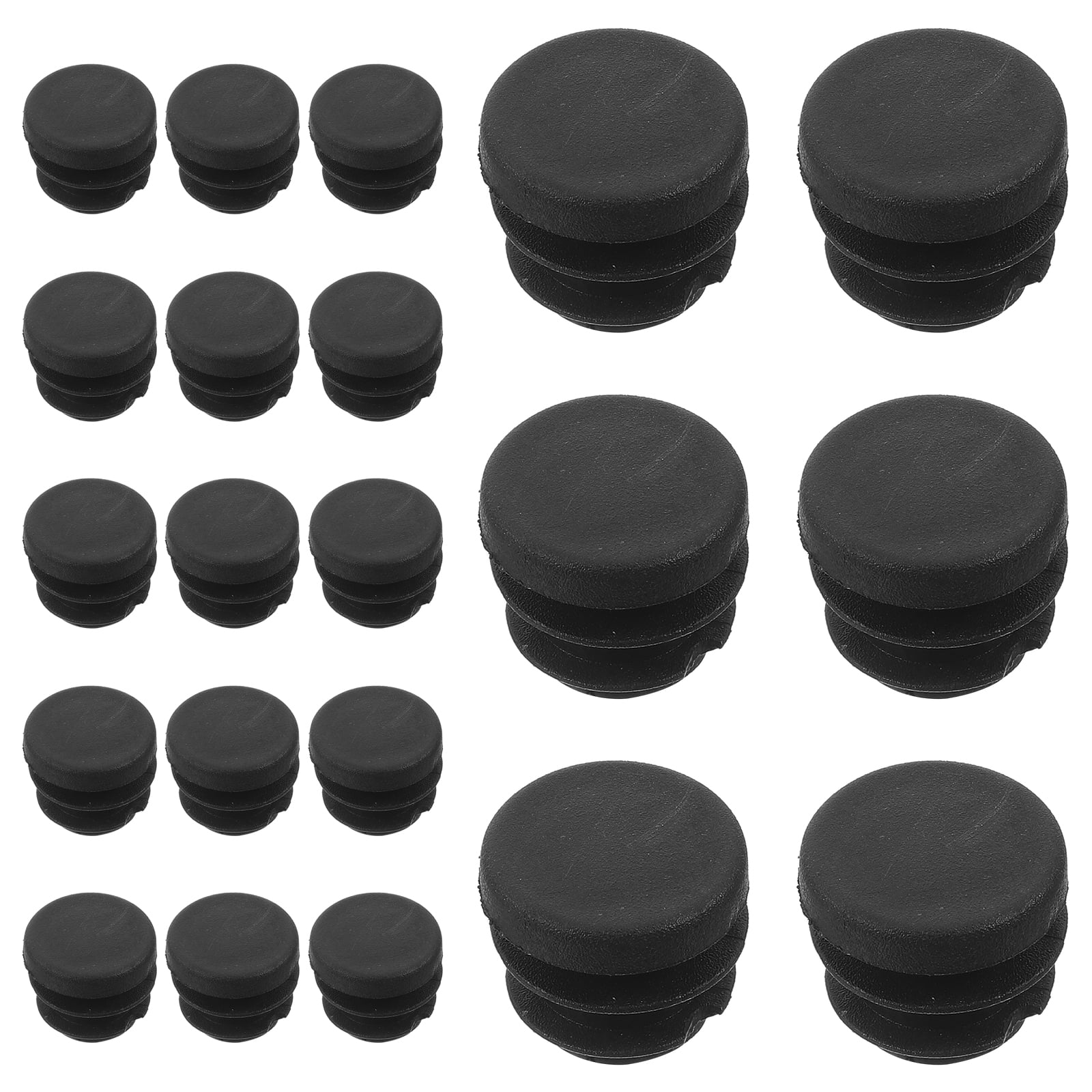 30Pcs Black Plastic Plugs Tubing End Caps Round Post End Cap for Chair Glide Inserts - Walmart.com