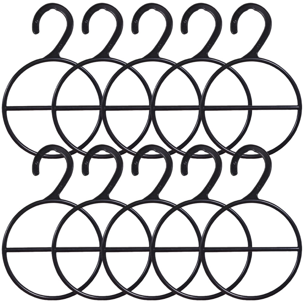 30 Pcs Scarf Rack Coat Hangers Plastic Hangers Scarf Hanging Ring Home ...