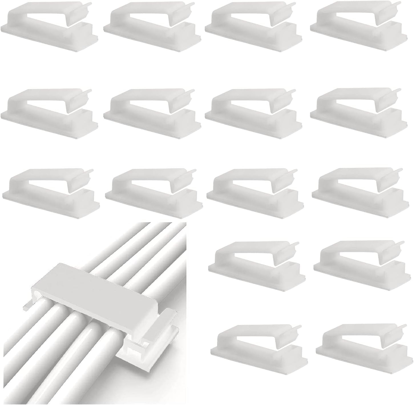 30 Pcs Self Adhesive Cable Management Clips, Cable Organisers Sticky ...