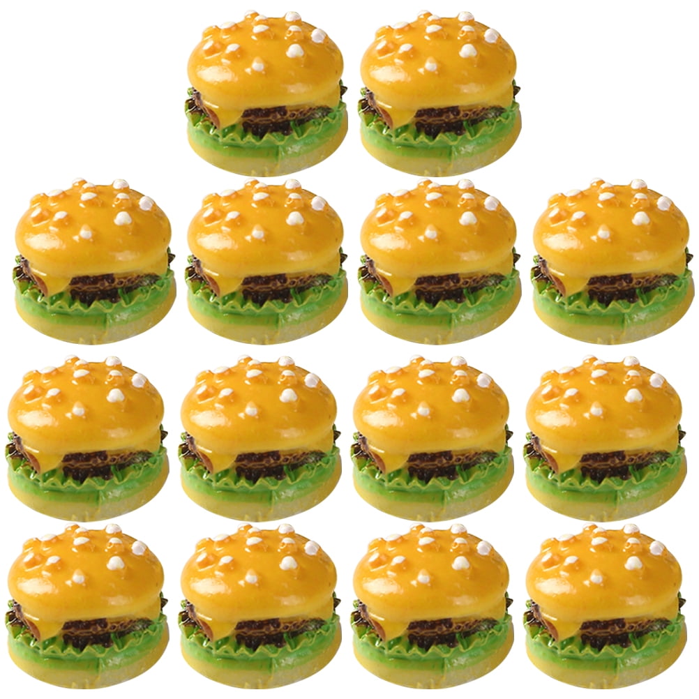 30 Pcs Simulation Burger Decor Models Photo Props Hamburger Mini Resin ...
